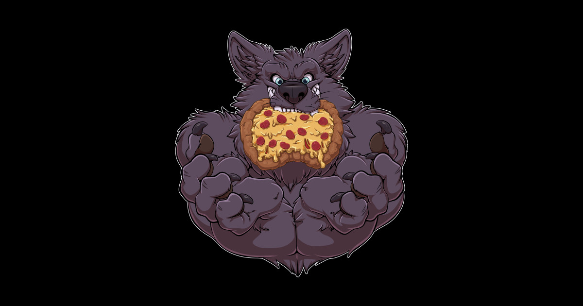 Pizza Werewolf - Werewolf - Sticker | TeePublic