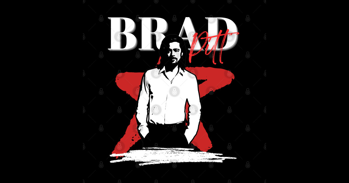 Brad pitt retro style - Brad Pitt - Sticker | TeePublic