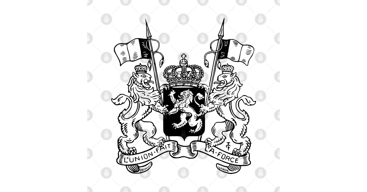 Belgium Coat of Arms | Vintage Belgian Emblem - Belgium - T-Shirt ...