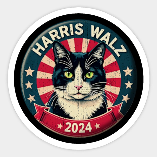 Harris Walz 2024 - Democrat - Sticker | TeePublic
