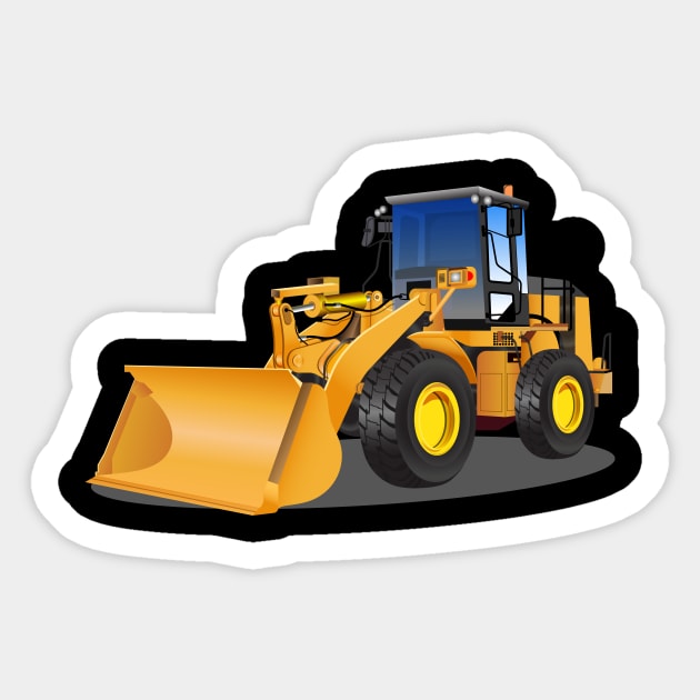 heavy equipment - Transportation - Sticker | TeePublic