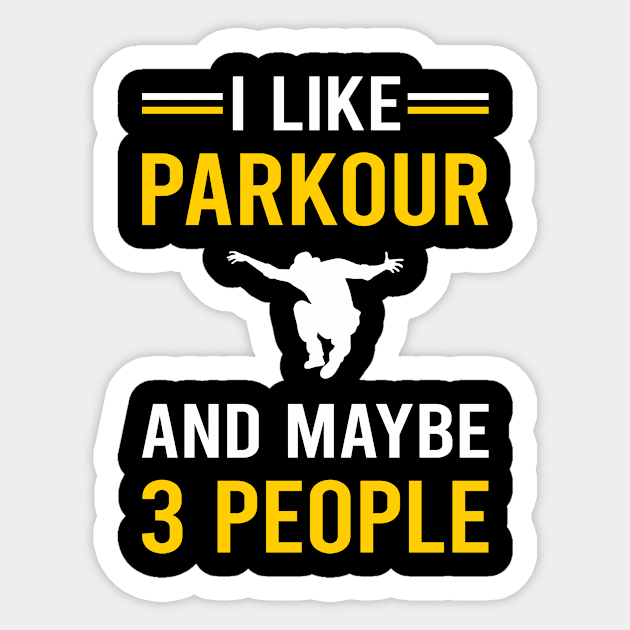 3 People Parkour - Parkour - Sticker | TeePublic