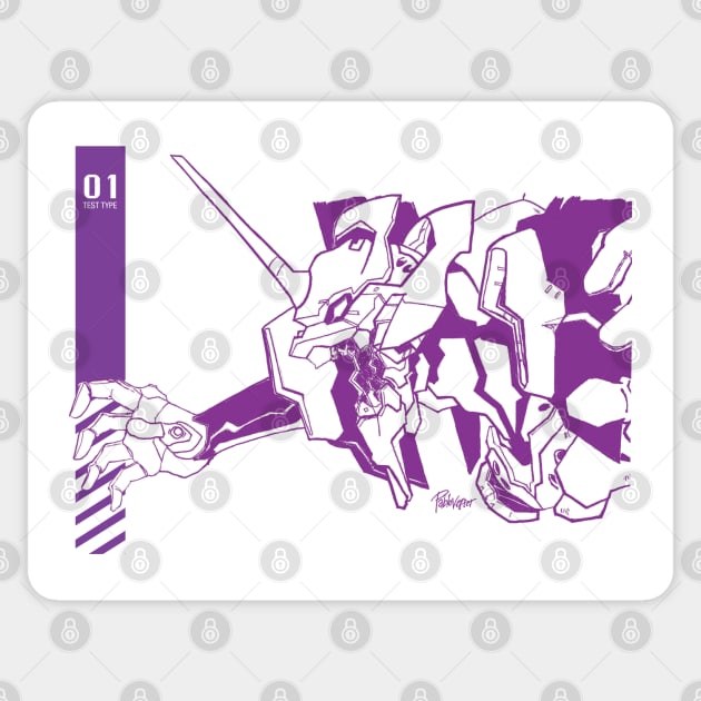 UNIT 01 - TEST TYPE - Evangelion - Sticker | TeePublic