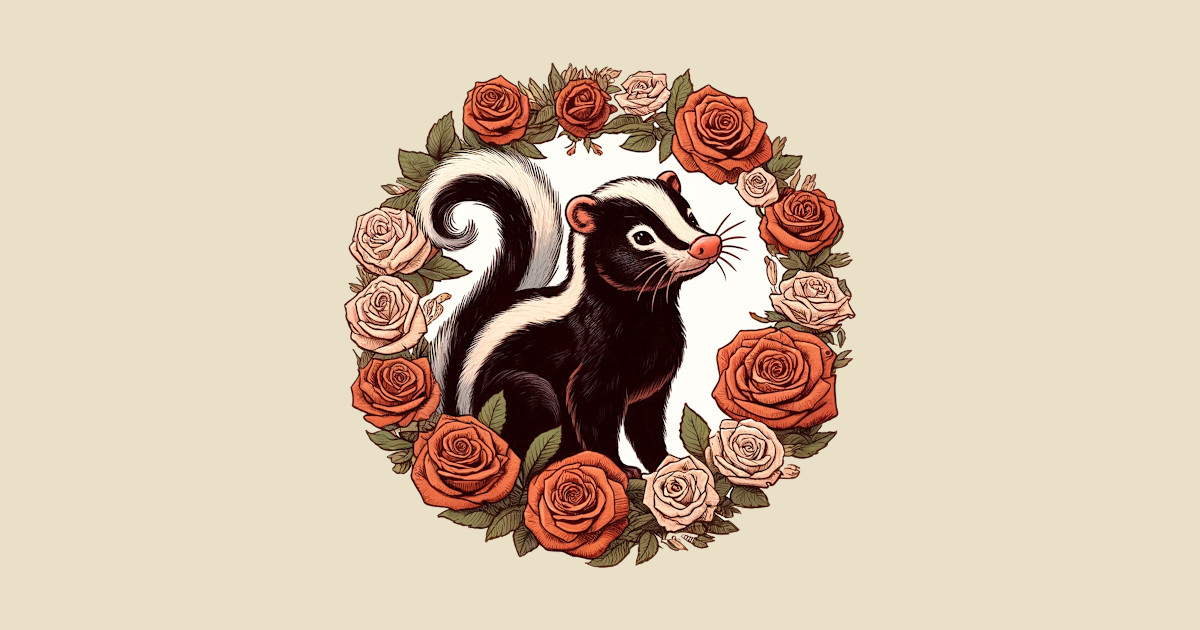 Rose Skunk - Rose Skunk - T-Shirt | TeePublic