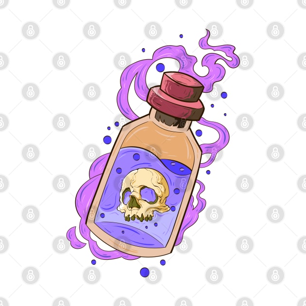 Japanese Skeleton venom bottle 32 - Vector art illustration - Scythe ...