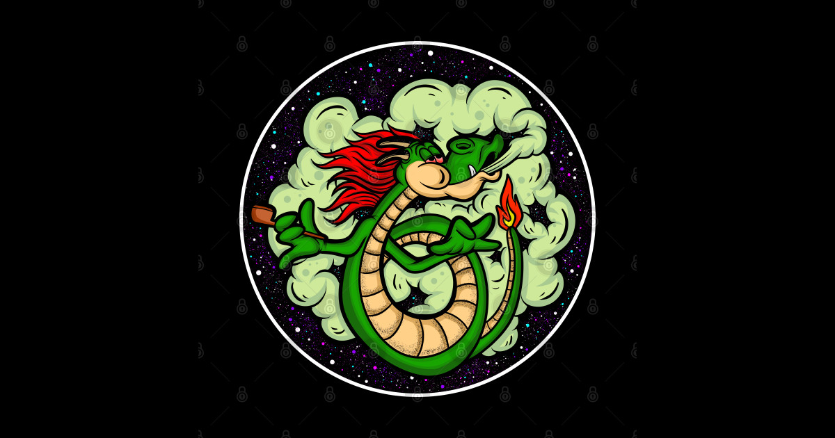 stoner dragon - Urban Clothing - Sticker | TeePublic