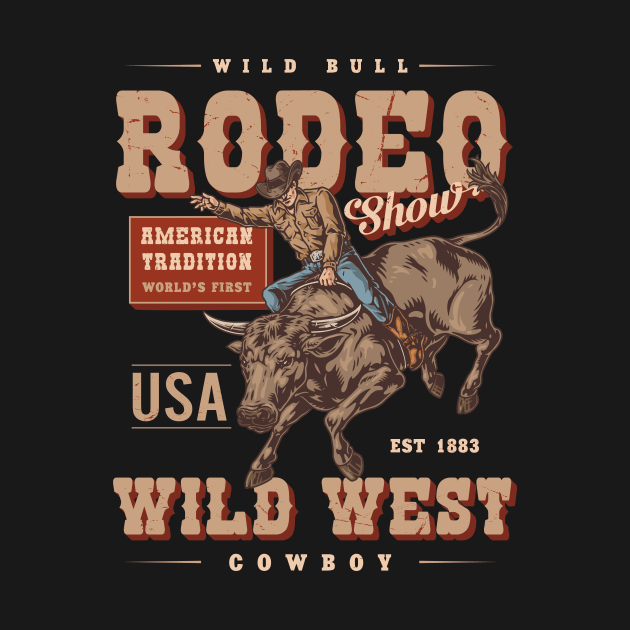 Cowboy | Rodeo | Bull Riding | Vintage | Wild West - Cowboy - T-Shirt ...