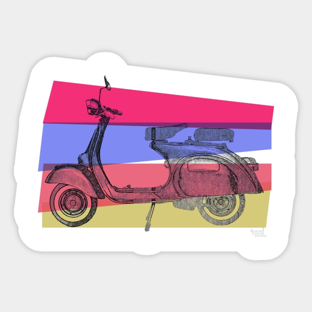 Scooter fifties style - Scootering - Sticker | TeePublic