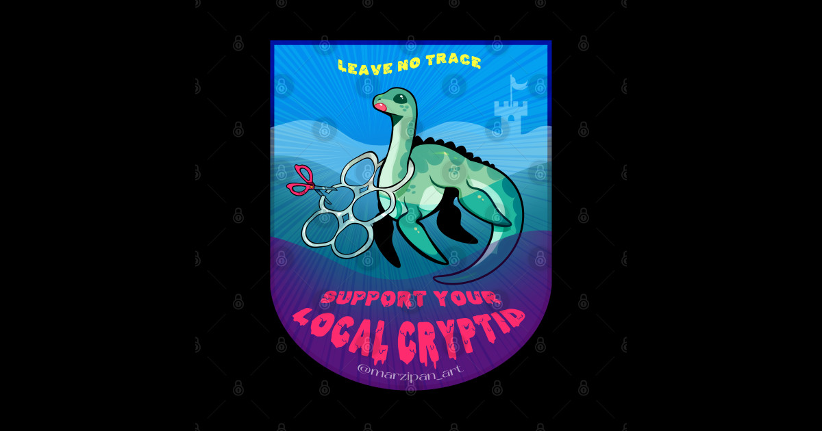 Loch Ness Monster - Support Your Local Cryptid - Nessie - Sticker ...