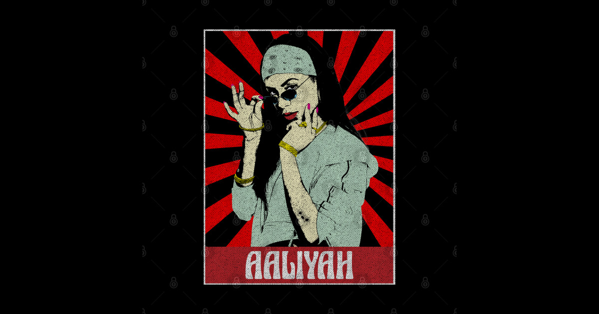 Aaliyah Pop Art Fan Art - Aaliyah - Sticker | TeePublic