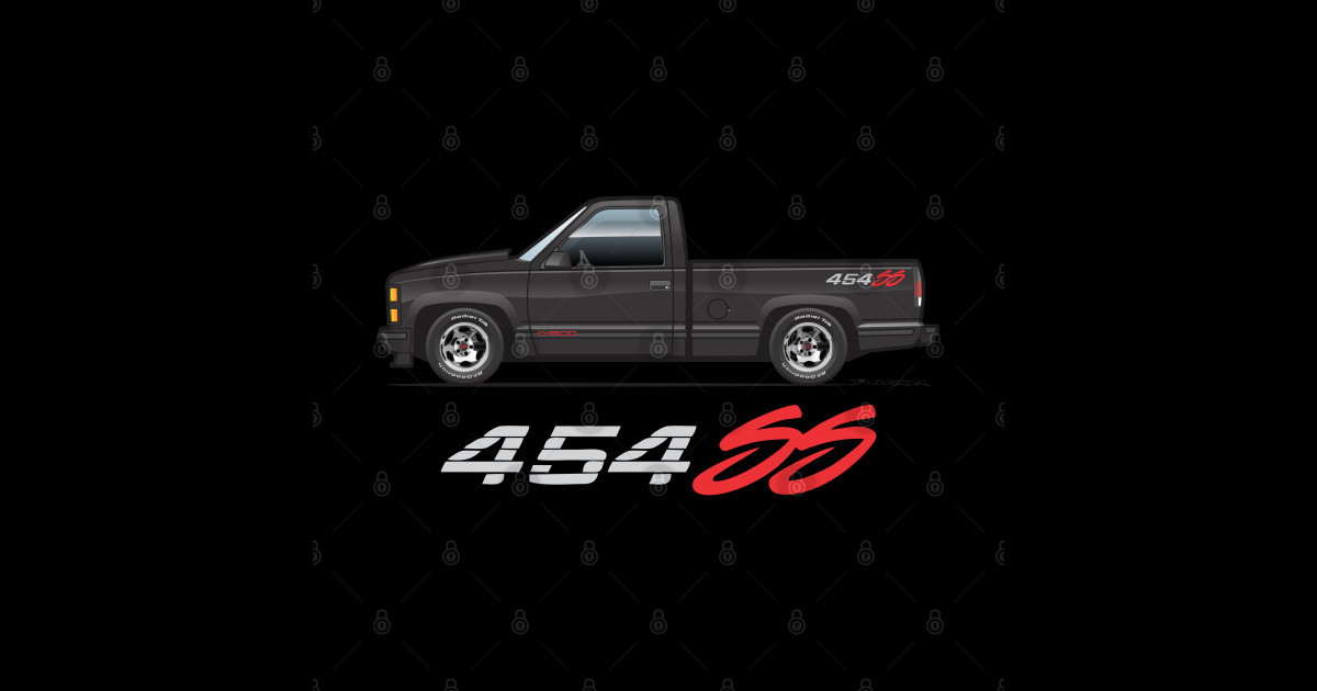 Black Truck - 454 Ss - Sticker | TeePublic