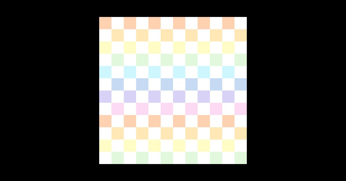 Pastel rainbow checkerboard - Rainbow - Sticker | TeePublic