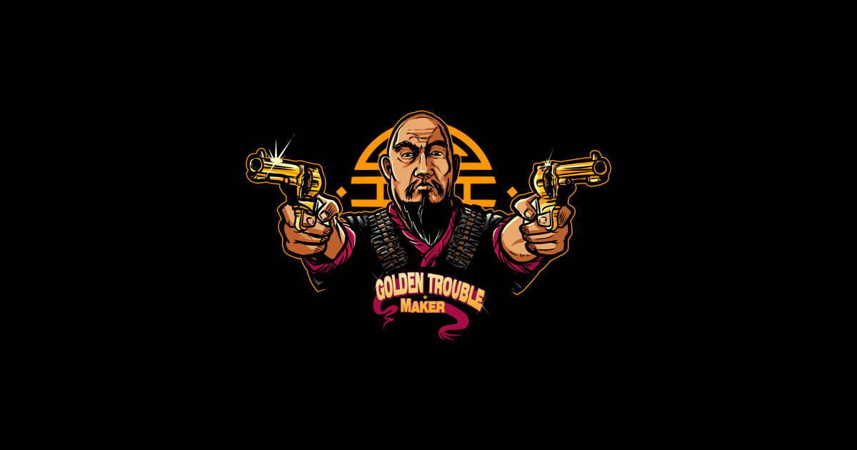 Golden Trouble Maker - 80s - Sticker | TeePublic