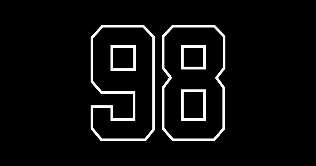 Number 98 - 98th Birthday Gift - Sticker | TeePublic