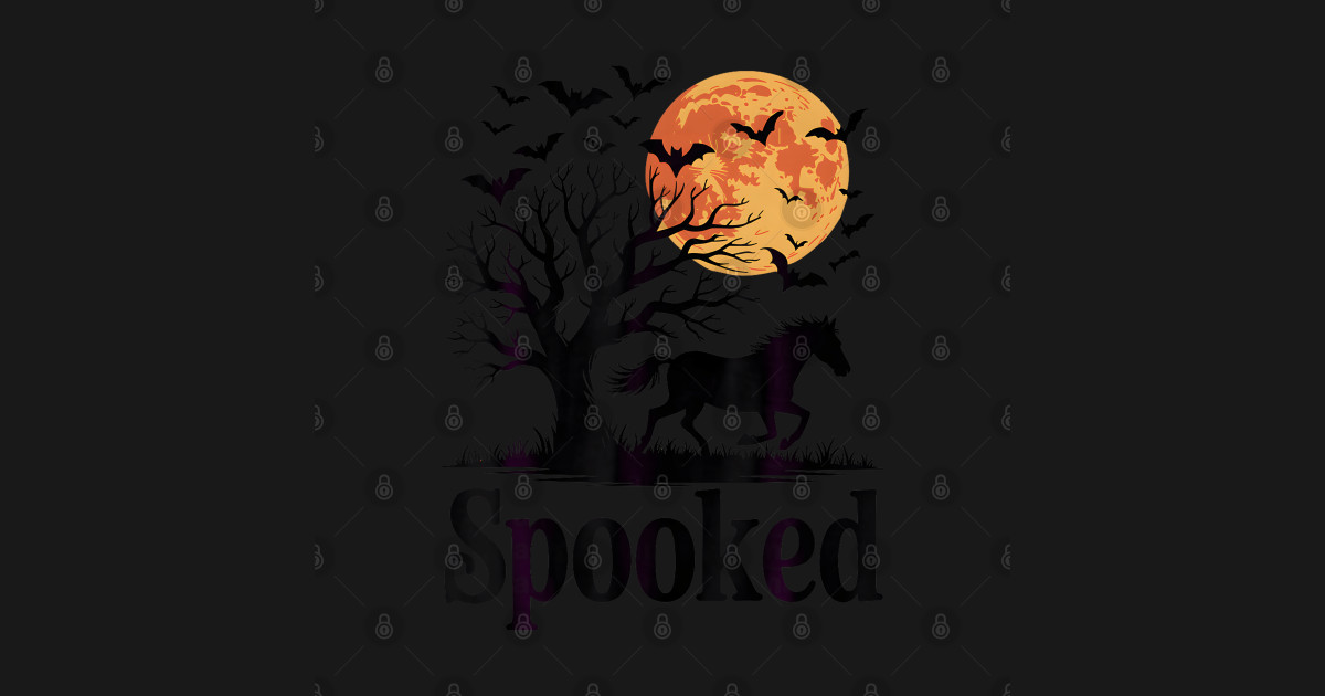 Spooked Horse Halloween Equestrian Spooky Season - Spooked Horse Halloween - T-Shirt | TeePublic
