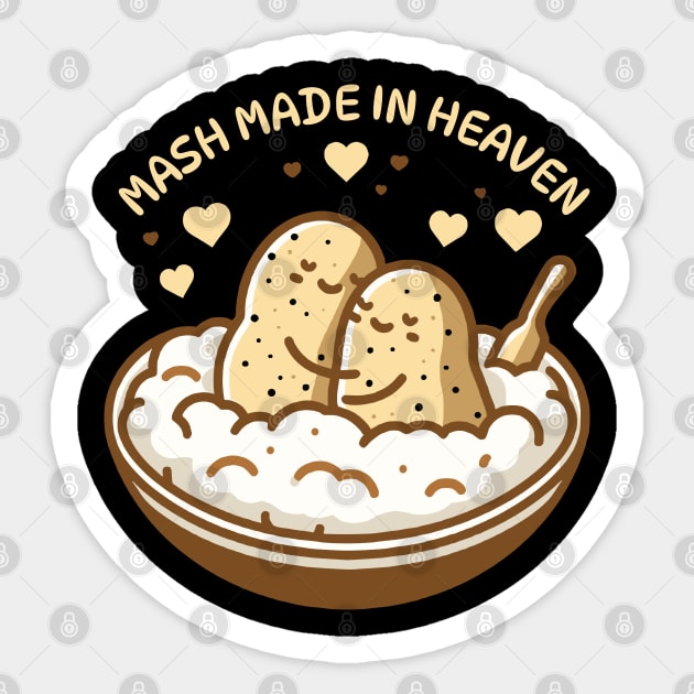 Mash made in heaven | Cute design for couples | Potato puns for match ...