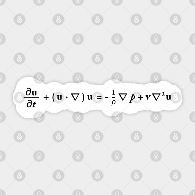 The Navier-Stokes equation - Equation - Sticker | TeePublic