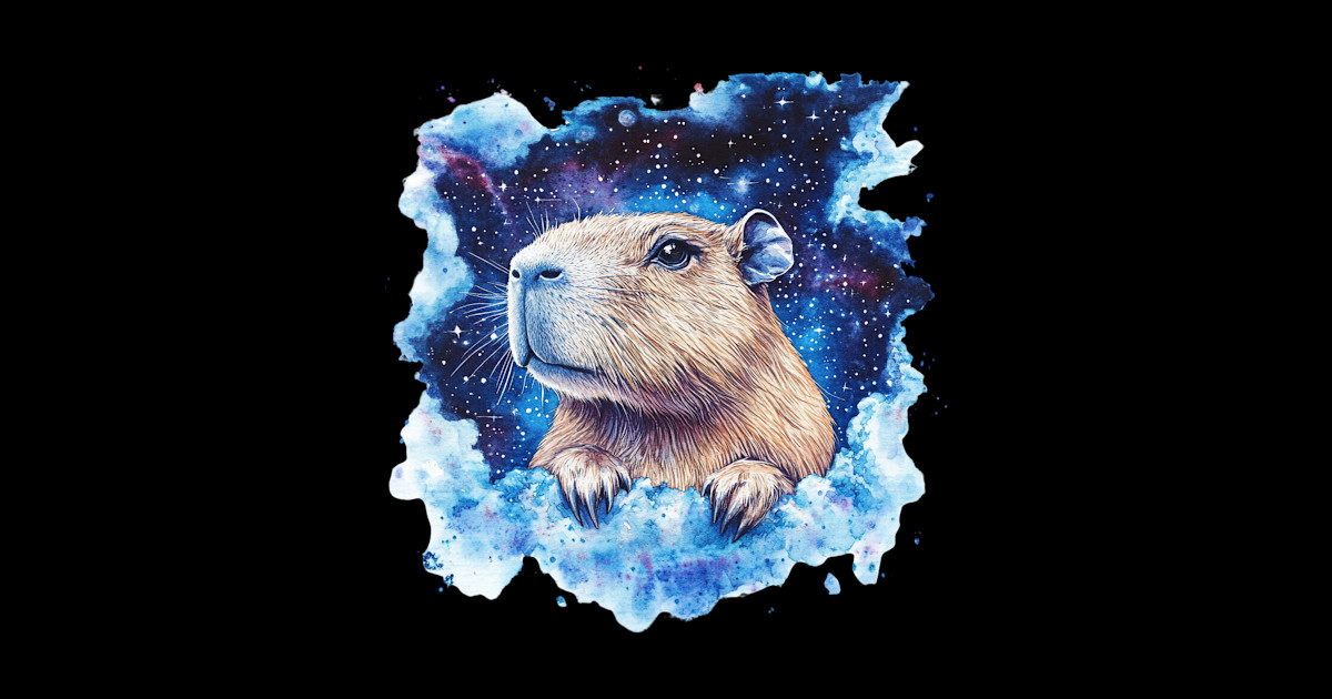 Capybara in Space - Capybara - Posters and Art Prints | TeePublic