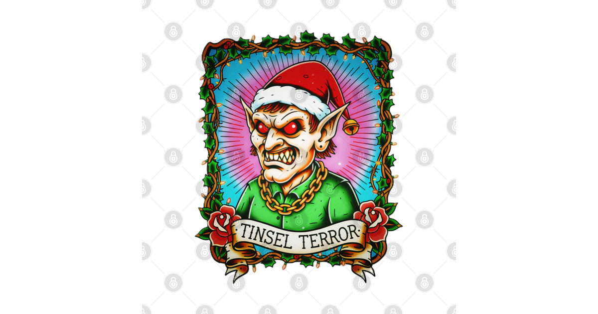 Tinsel Terror Elf - Tinsel Terror Elf - T-Shirt | TeePublic