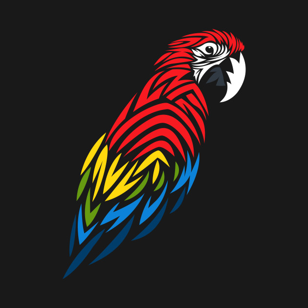 Tribal Macaw - Macaw - T-Shirt | TeePublic