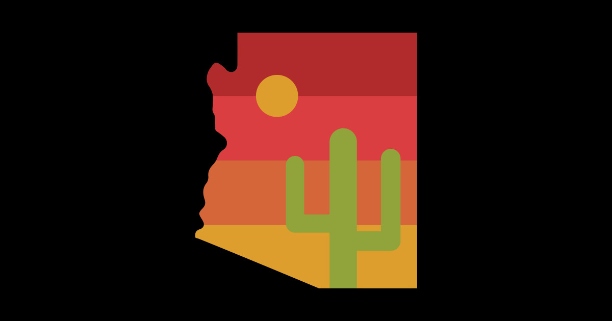 Arizone State Outline - Arizona - Sticker | TeePublic