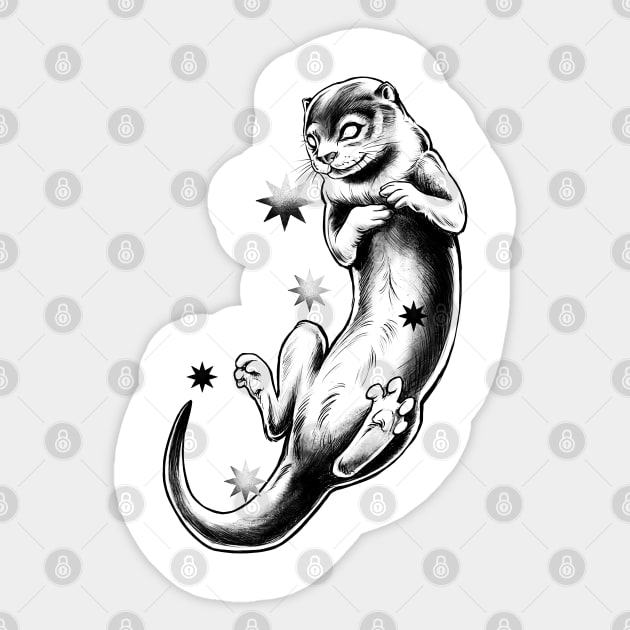 Pencil Tattoo weasel - Weasel - Sticker | TeePublic