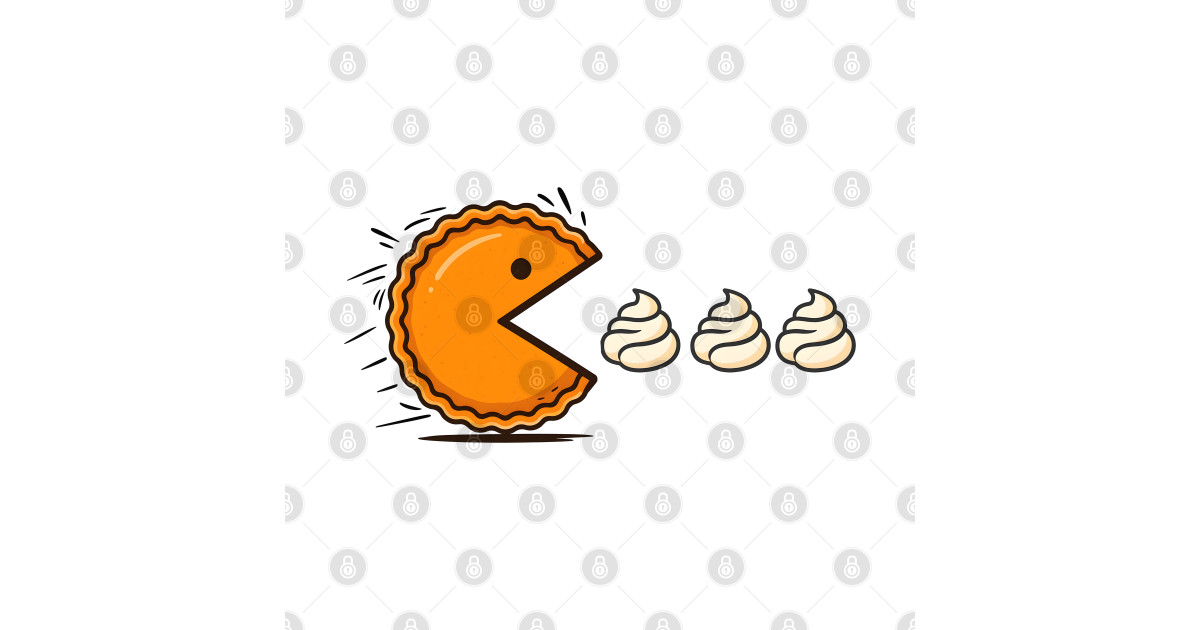 PacMan Pie - Thanksgiving - T-Shirt | TeePublic