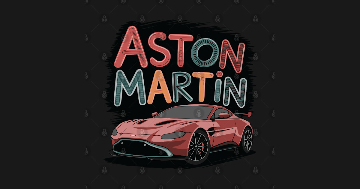 Aston Martin Vantage Car Art funny Gift - Aston Martin - T-Shirt ...