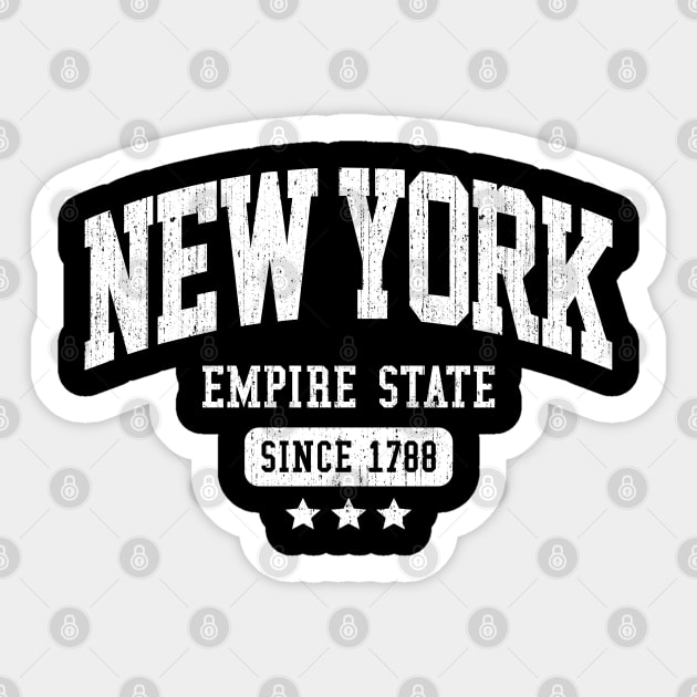 New York Empire State Athletic Design - New York State - Sticker ...