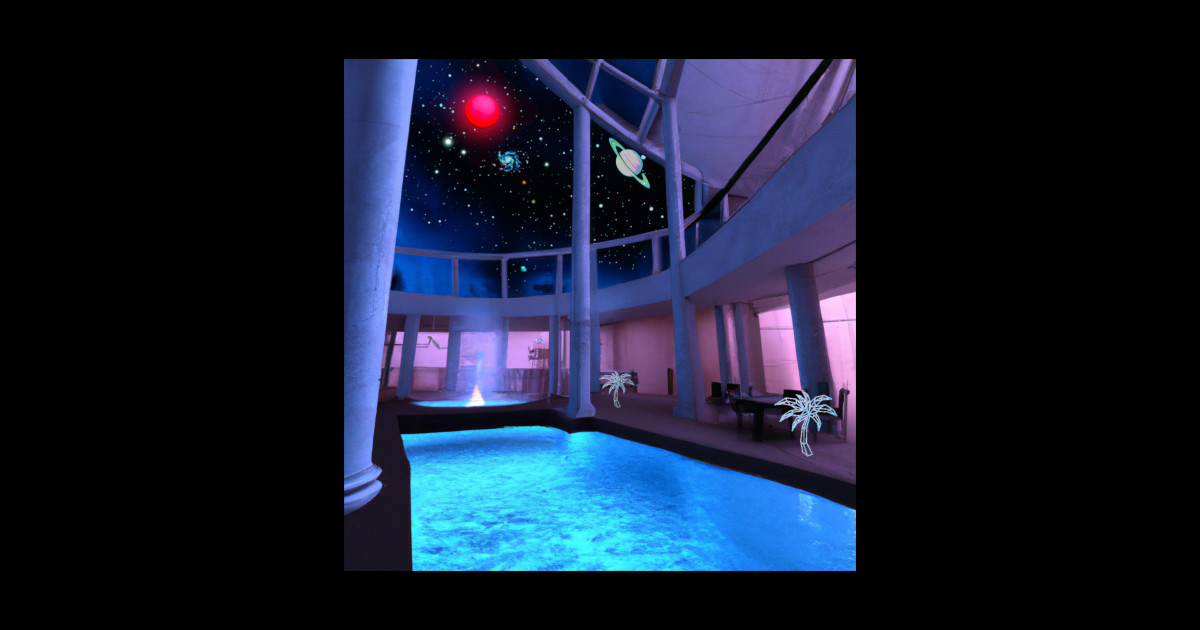 starry pool - Vaporwave - Sticker | TeePublic