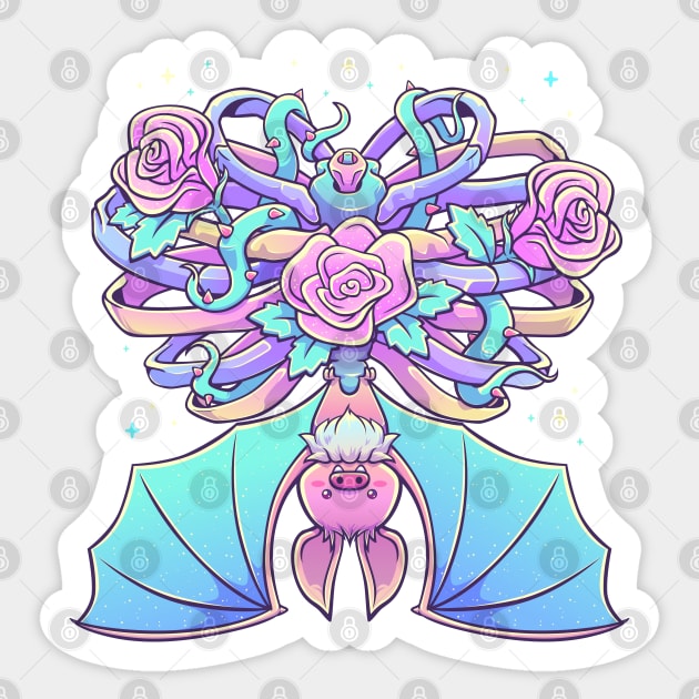 Cute Creepy Bat - Pastel Goth - Sticker | TeePublic