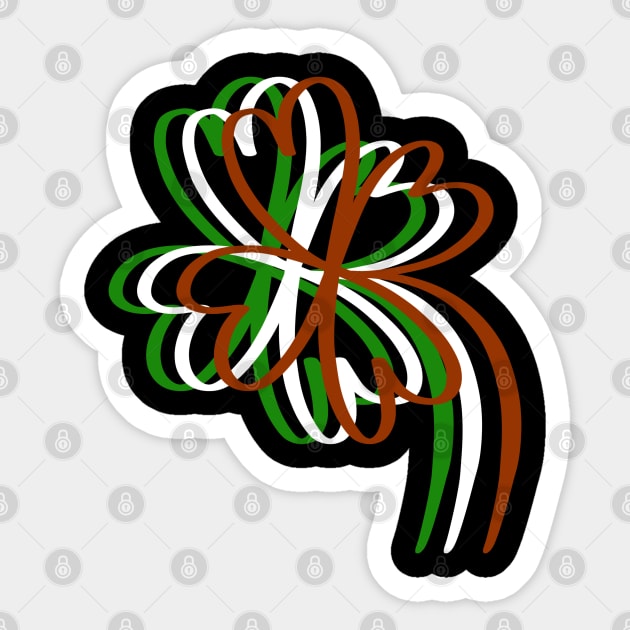 Triple Clover Irish Flag Colors St. Paddy's Day - St Paddys - Sticker ...
