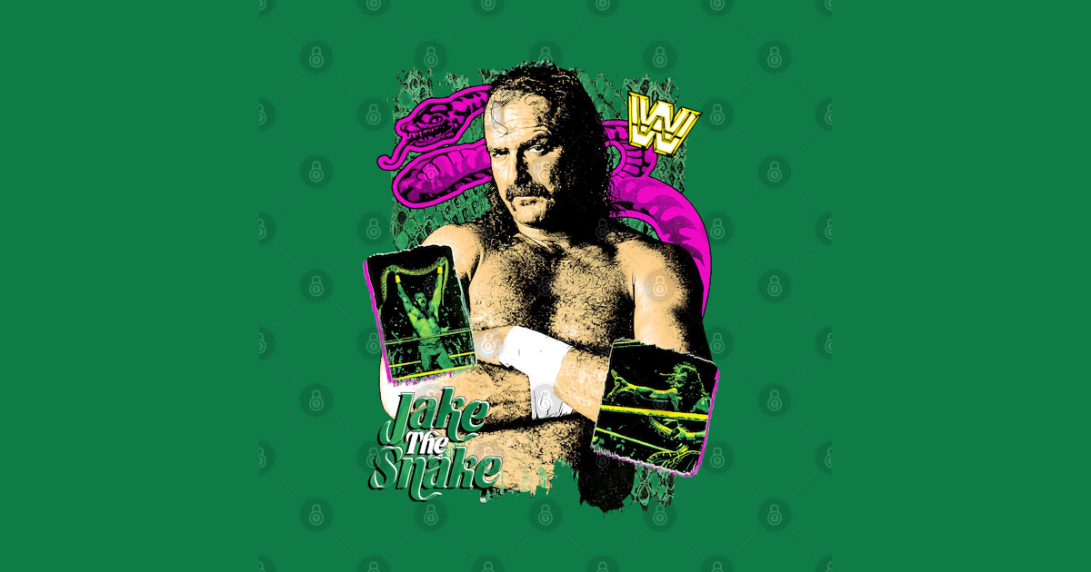 Jake The Snake Roberts Neon - Jake The Snake Roberts - T-Shirt | TeePublic