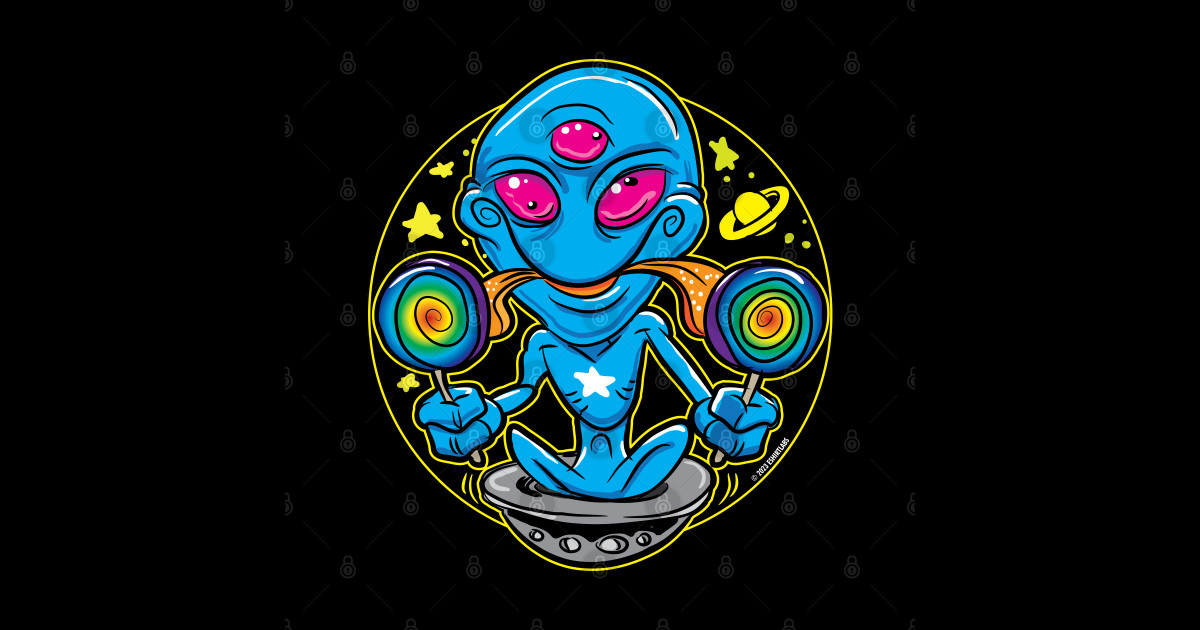 Alien Lollipop - Alien Lollipop - Sticker | TeePublic