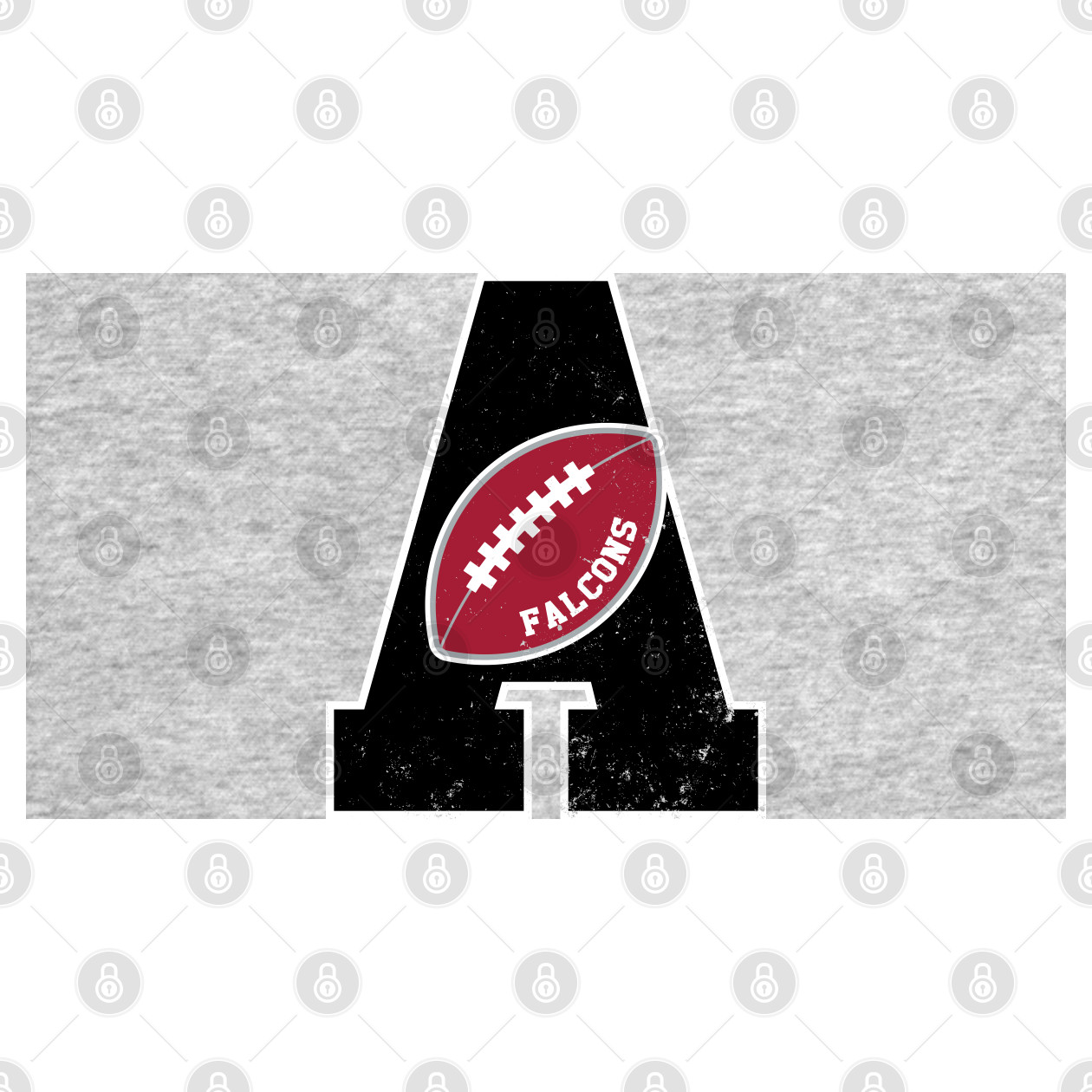 Big Bold Atlanta Falcons Monogram - Atlanta Falcons - T-Shirt | TeePublic
