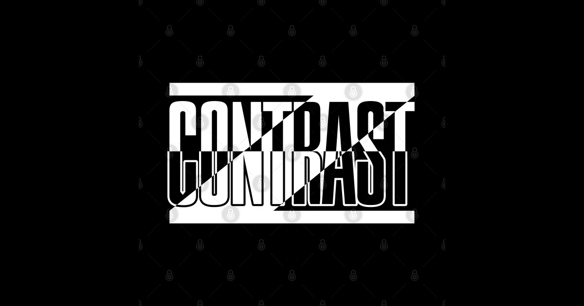 Contrast - Black and white - Contrast - Sticker | TeePublic