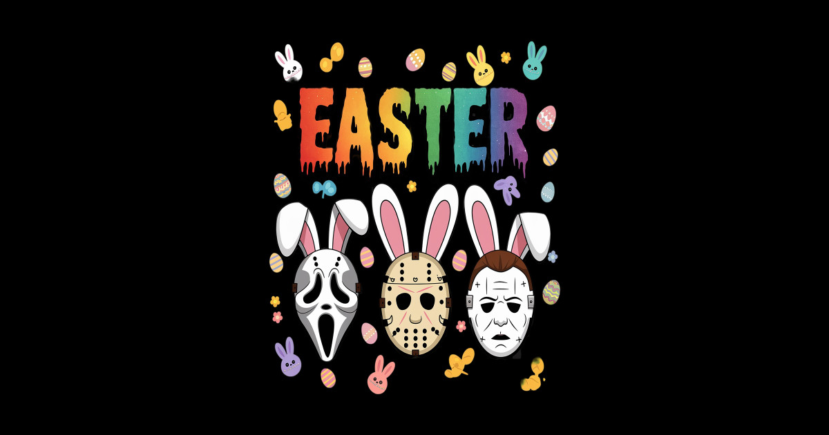 Easter Horror Characters - Easter Horror Characters - Sticker | TeePublic