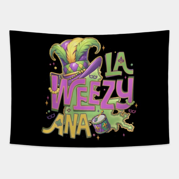 La Weezy Ana Mardi Gras 2025 Fat Tuesday - Nola Strong - Tapestry ...