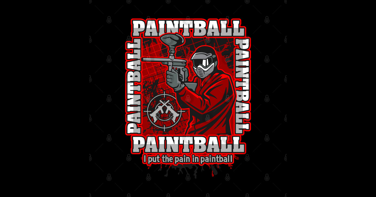 Paintball Player Red Team - Paintball - Sticker | TeePublic