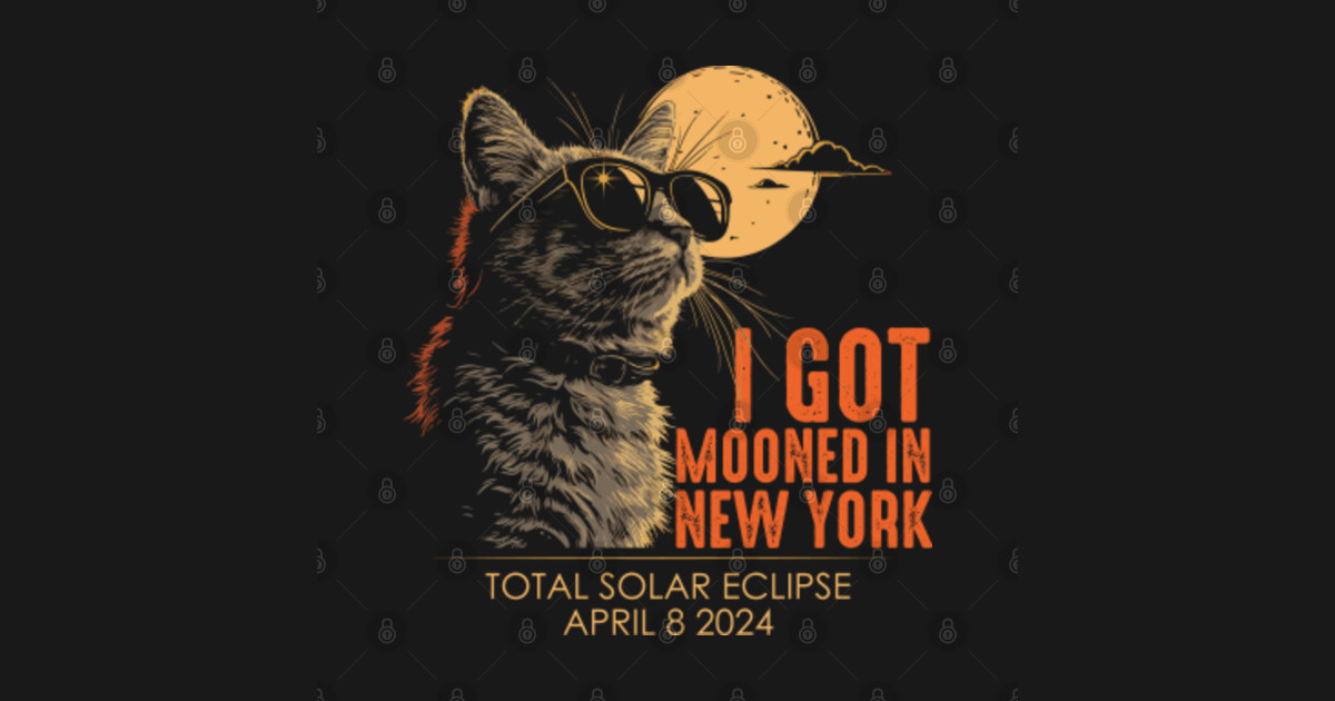 I Got Mooned In New York - Total Solar Eclipse 2024 - T-Shirt | TeePublic