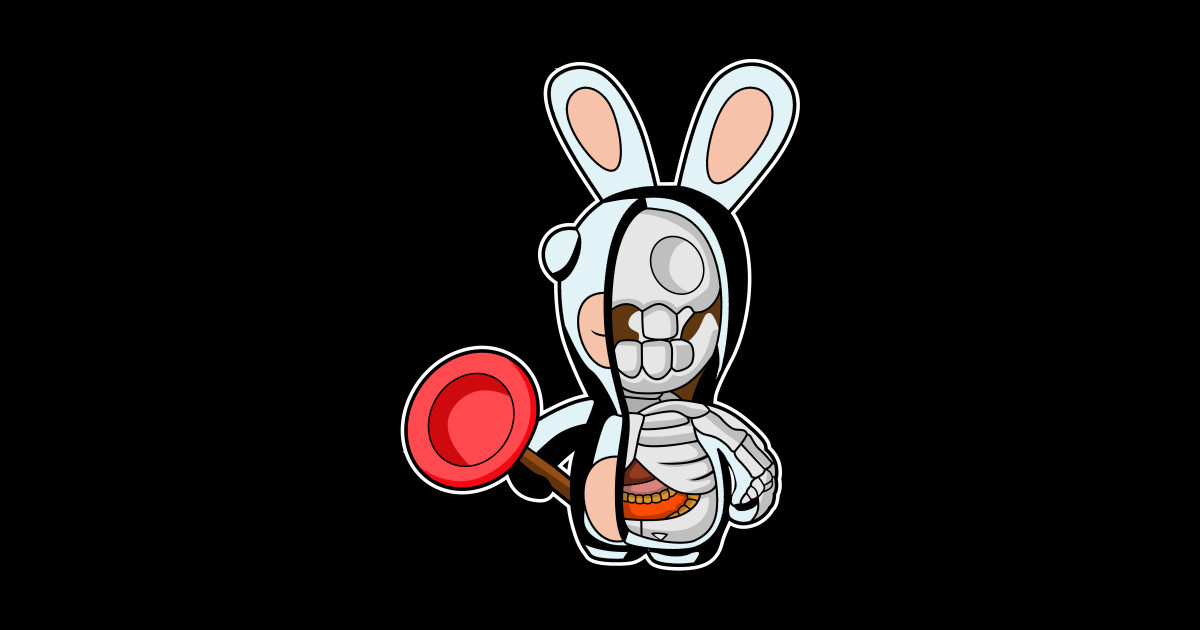 Rabbids Invasion Skeleton //// Wacky Anatomy Tshirt! - Rabbids ...