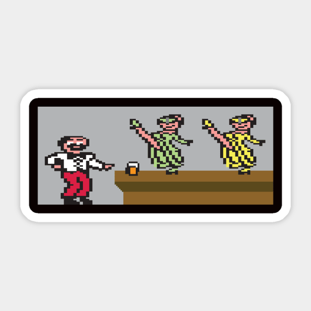 c64 8-Bit Tapper - C64 - Sticker | TeePublic