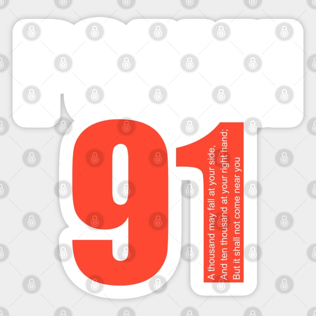 Psalm 91: God protection Bible verses - God - Sticker | TeePublic