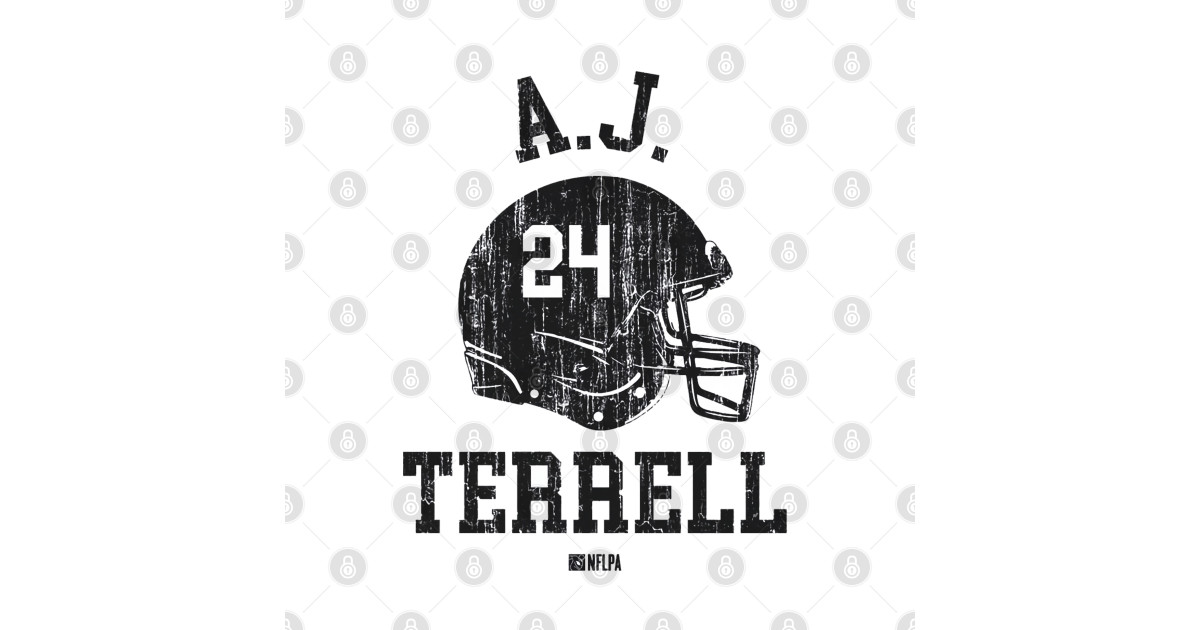 A.J. Terrell Atlanta Helmet Font - Aj Terrell - T-Shirt | TeePublic