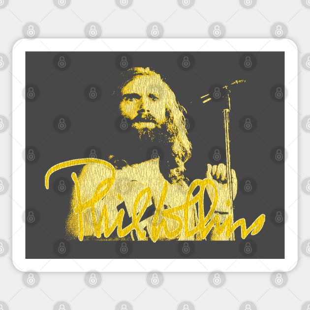 Phil Collins Singing Fan Art Yellow - Phil Collins - Sticker | TeePublic