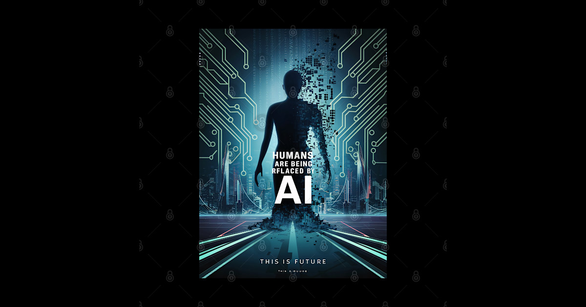 Humans vs AI - Ai Art - Sticker | TeePublic