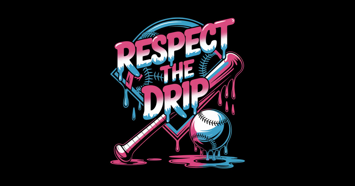 Baseball Drip - Baseball Drip - Sticker | TeePublic