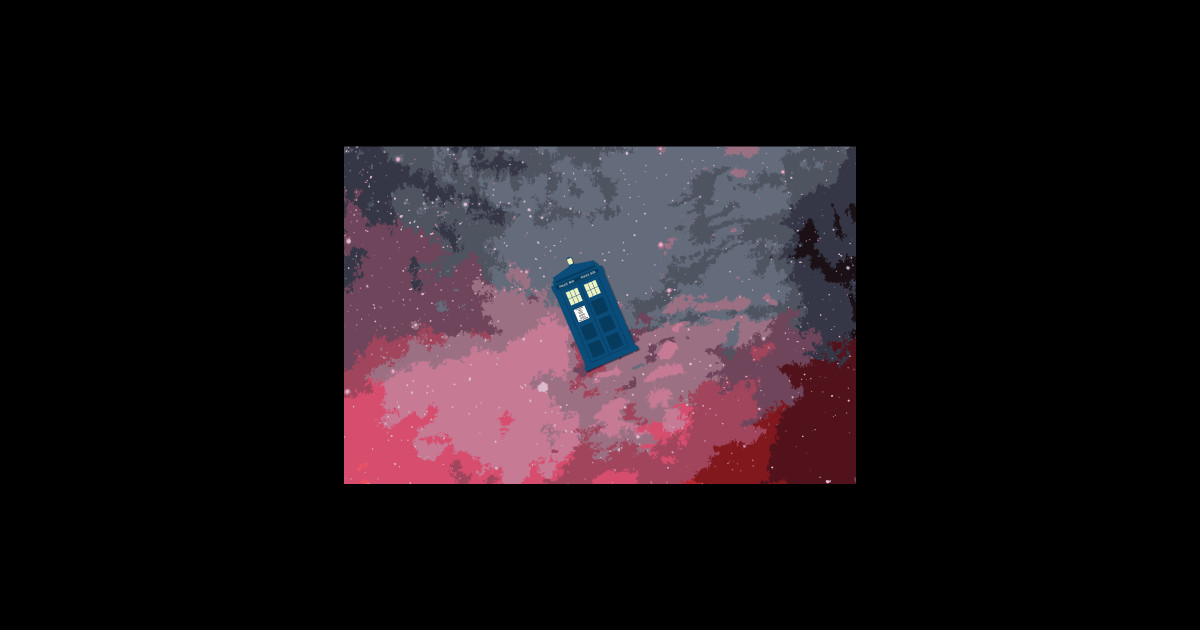 Dr Who Tardis Red Galaxy - Doctor Who - Sticker | TeePublic