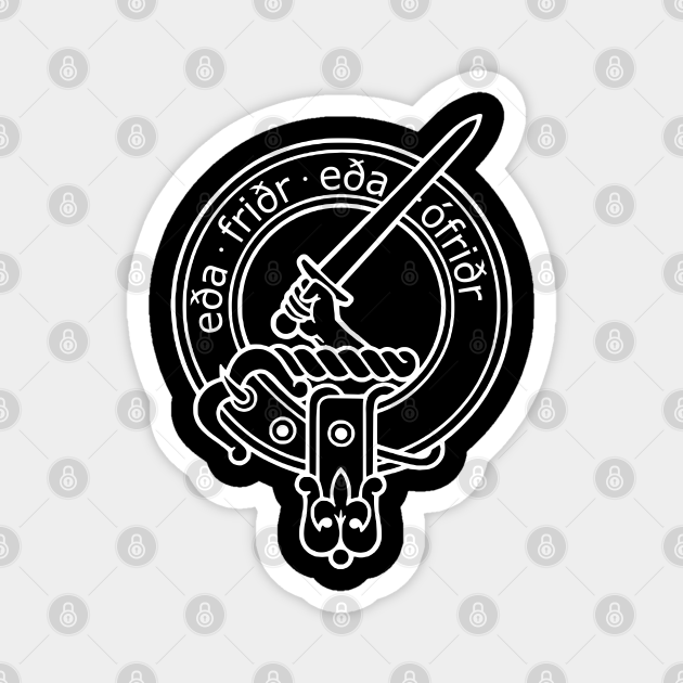 Clan Gunn Crest - Old Norse white - Gunn - Magnet | TeePublic