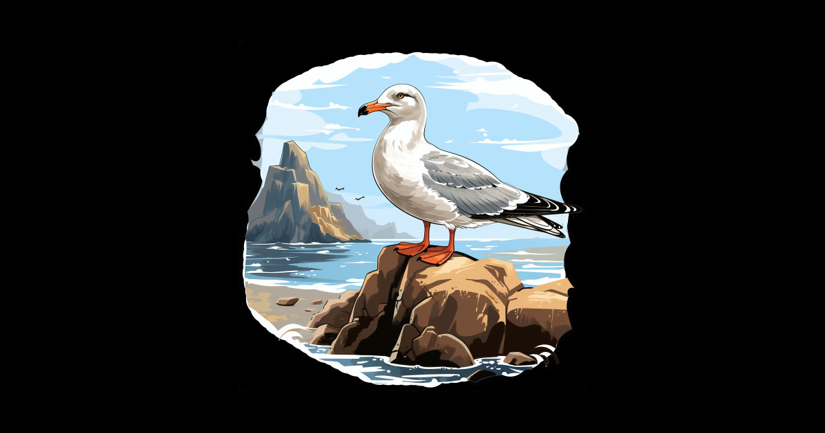 Cute Seagull - Cute Seagull - Sticker | TeePublic